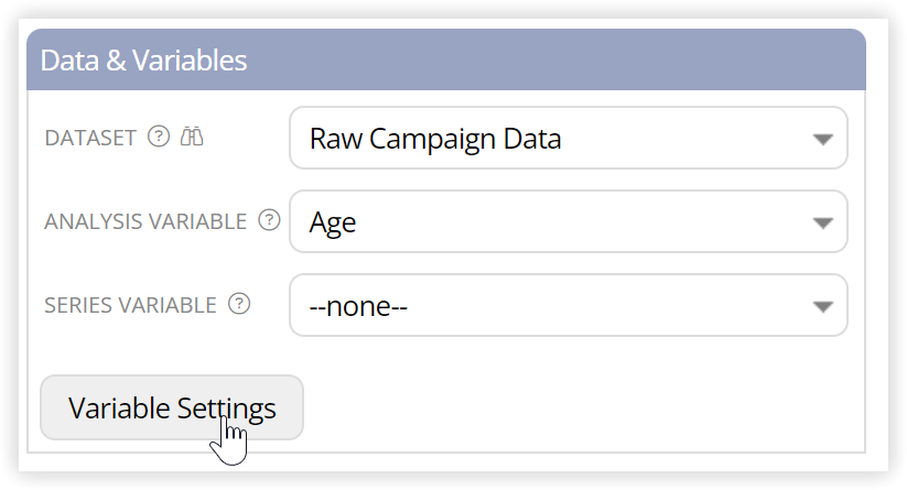 Variable Settings in Insight