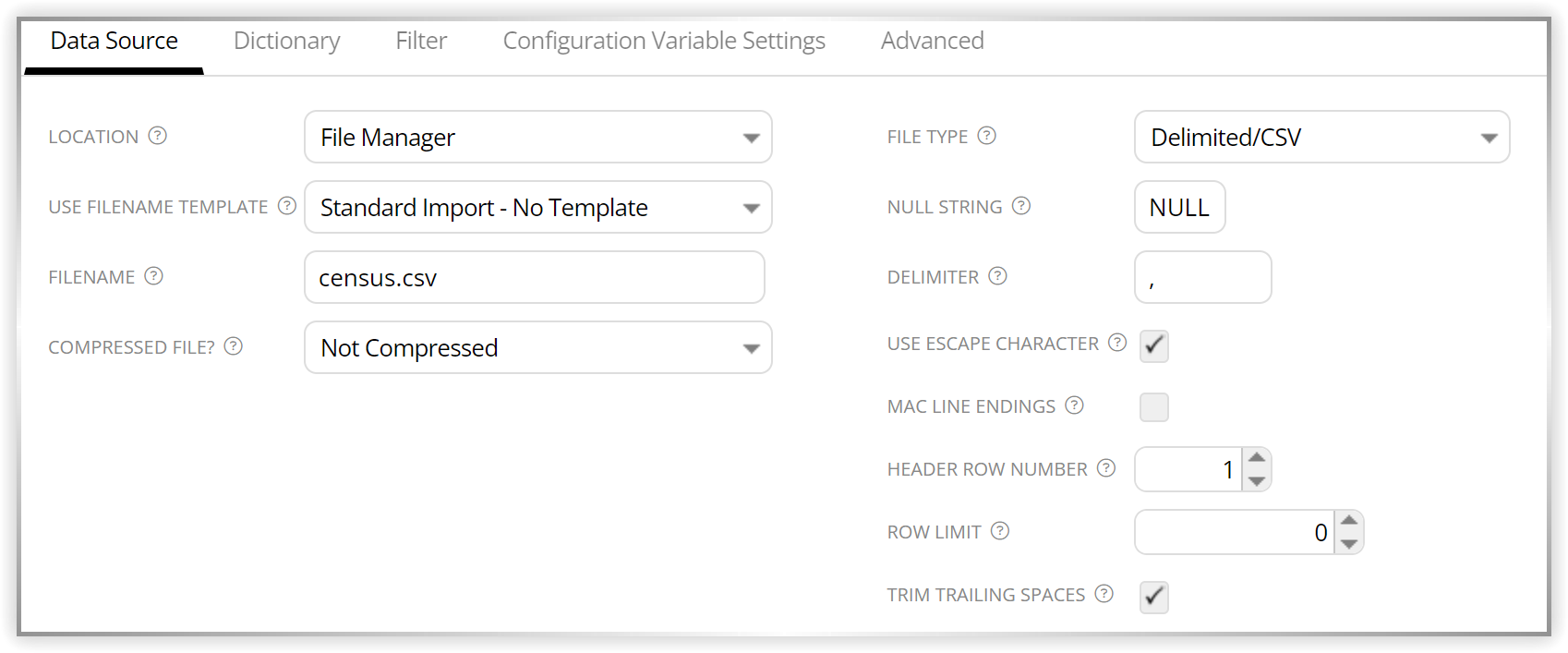 Import a Delimited Text File