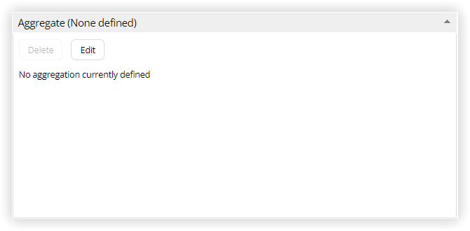 Defining an Aggregation for a Derived Dataset